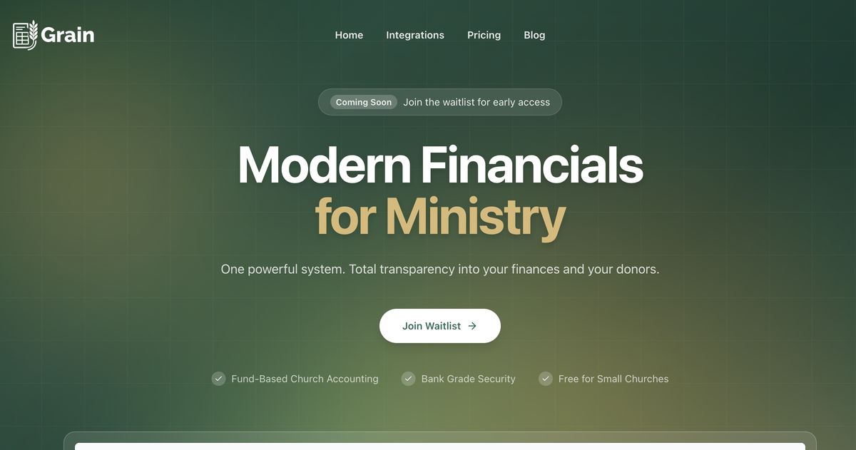 Church Annual Budget Software | Grain Ledger